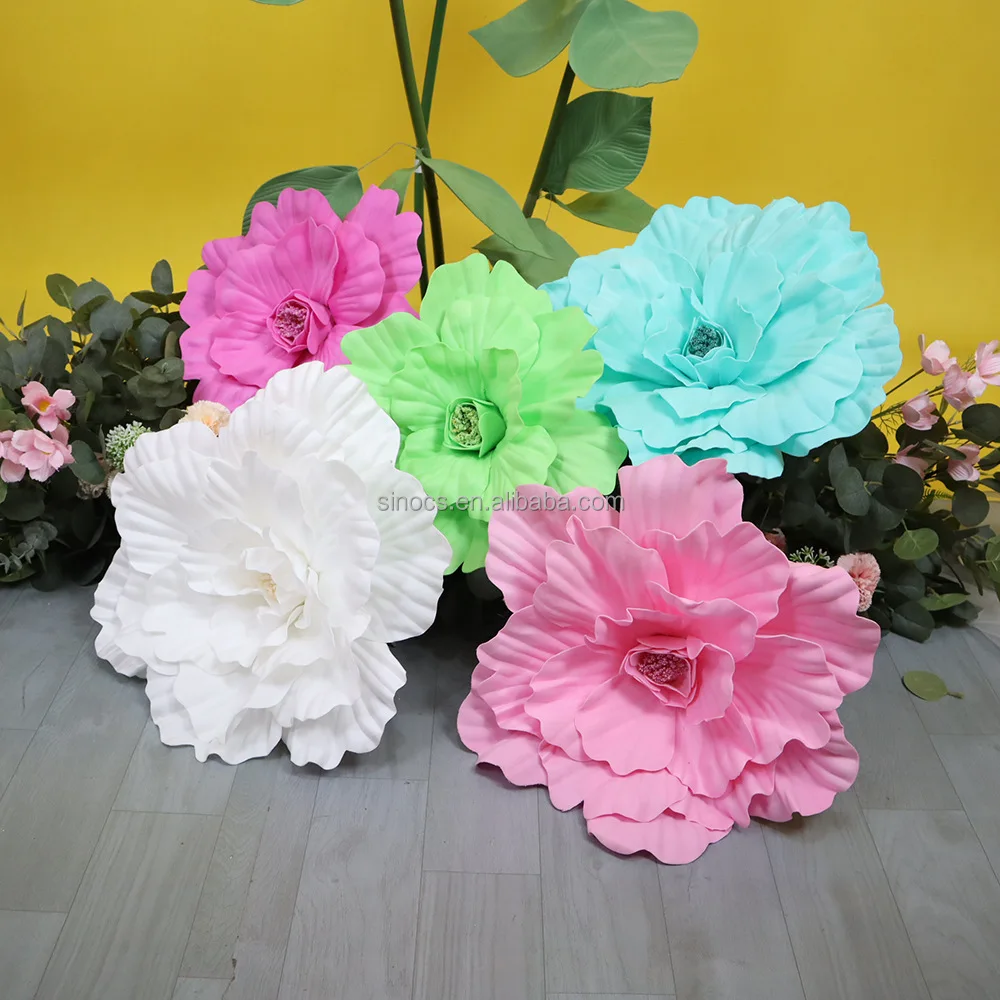 Decoration Giant PE Foam Flower Heads Wall Arrangement Stage Flowers ...