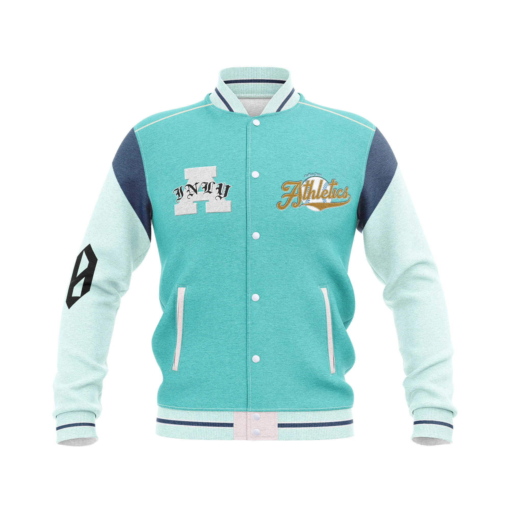 Customized Embroidery Logo Sublimation College Varsity Jacket