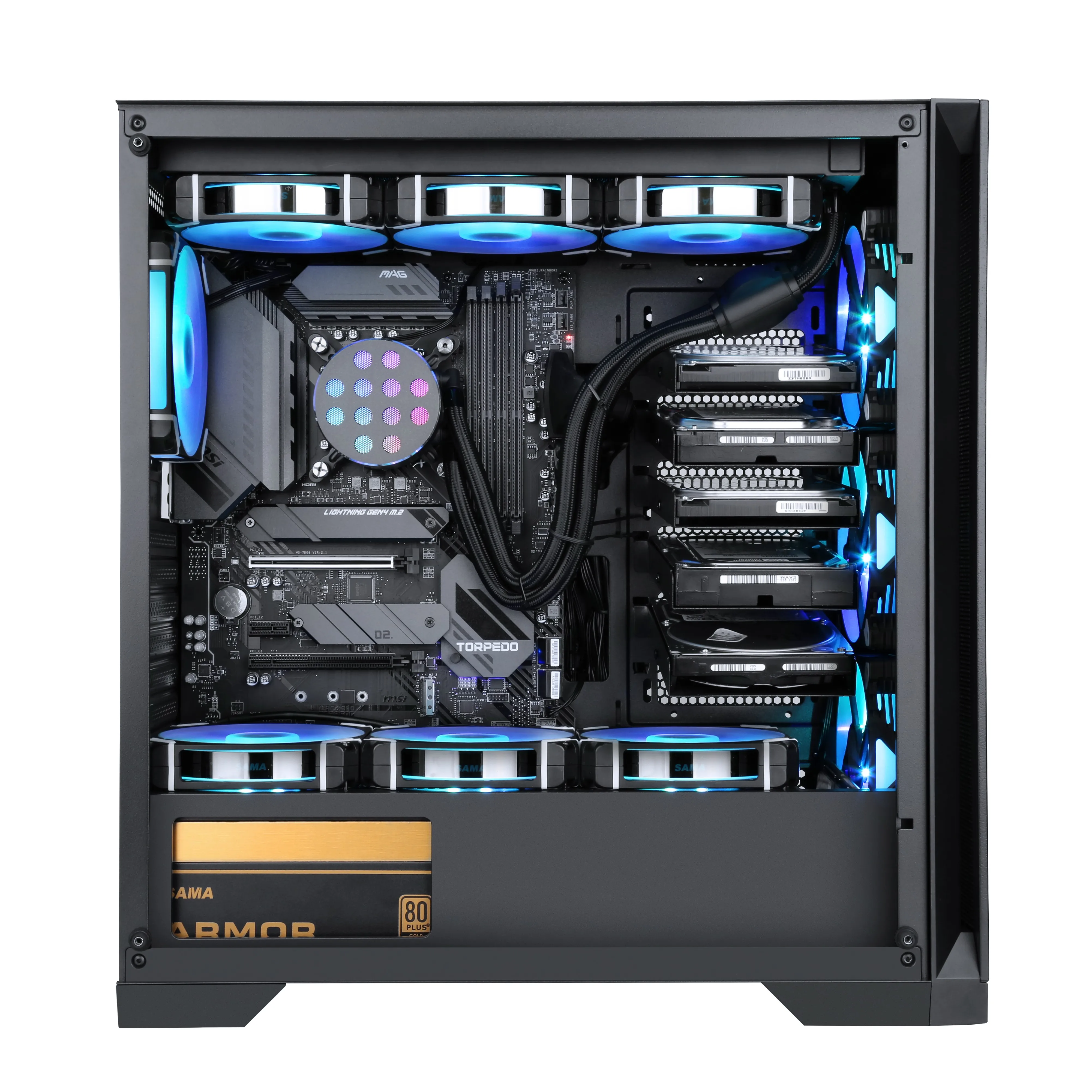 SAMA Mesh Front Panel PC Case - Gaming & Multiple Installations
