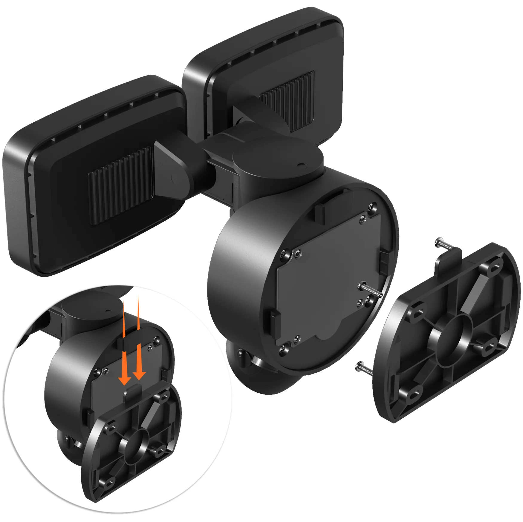 Dual Head Motion Sensor Solar Security For Outdoor Waterproof Garden ...