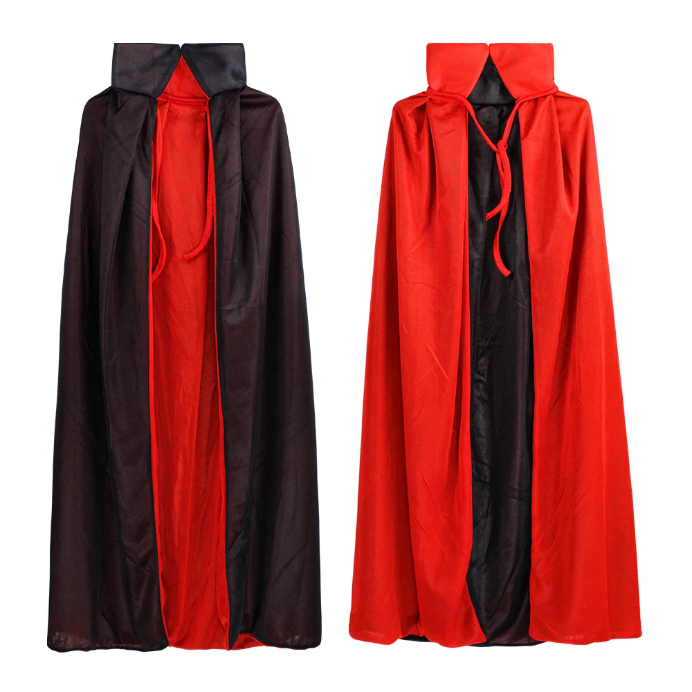 Children Cos Vampire Cloak Cape Hoodie Cap Reversible For Halloween ...