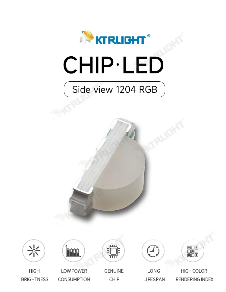 KTRLIGHT 1204 RGB SMD LED Chips - High Bright, 50000 Hours