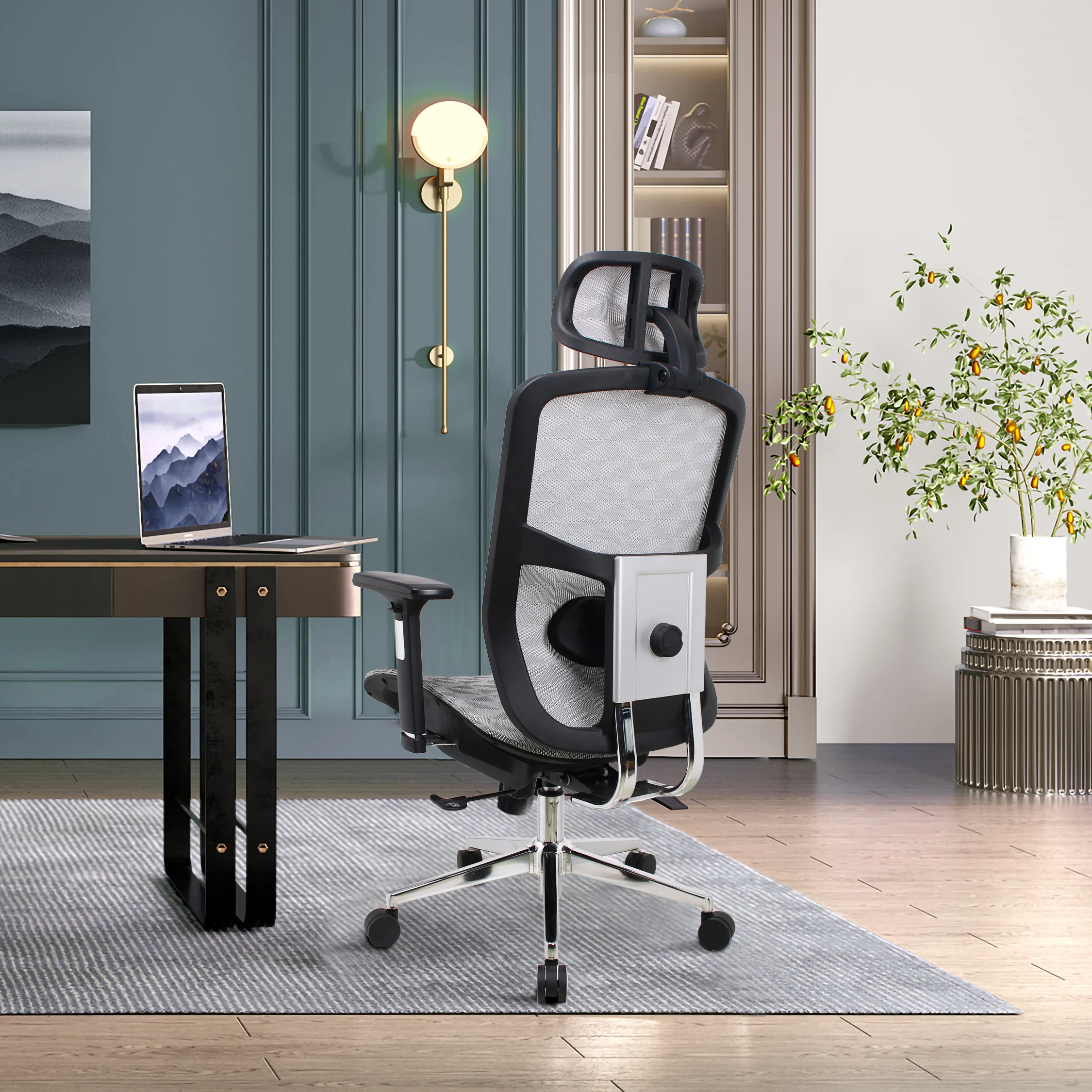 Modern Design Full Mesh Executive Swivel Net Office Seat Compute Height ...
