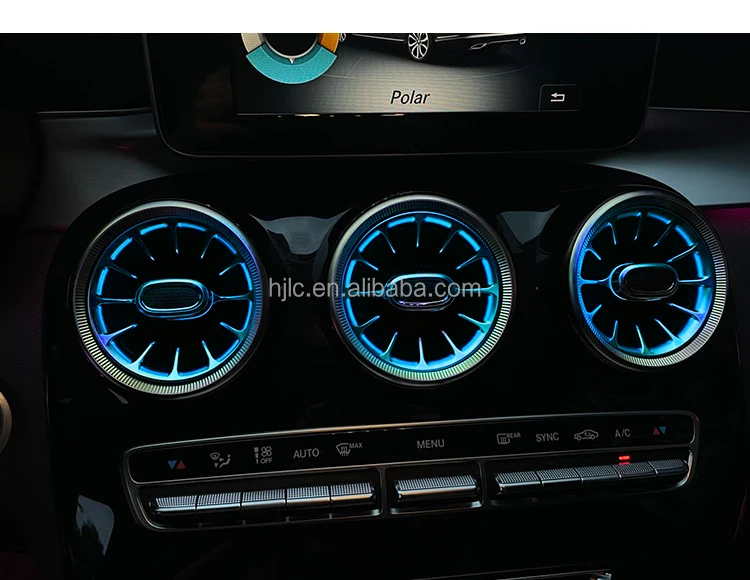 Car Interior Turbine Air Vent Atmosphere Light Led Decorative W205 ...