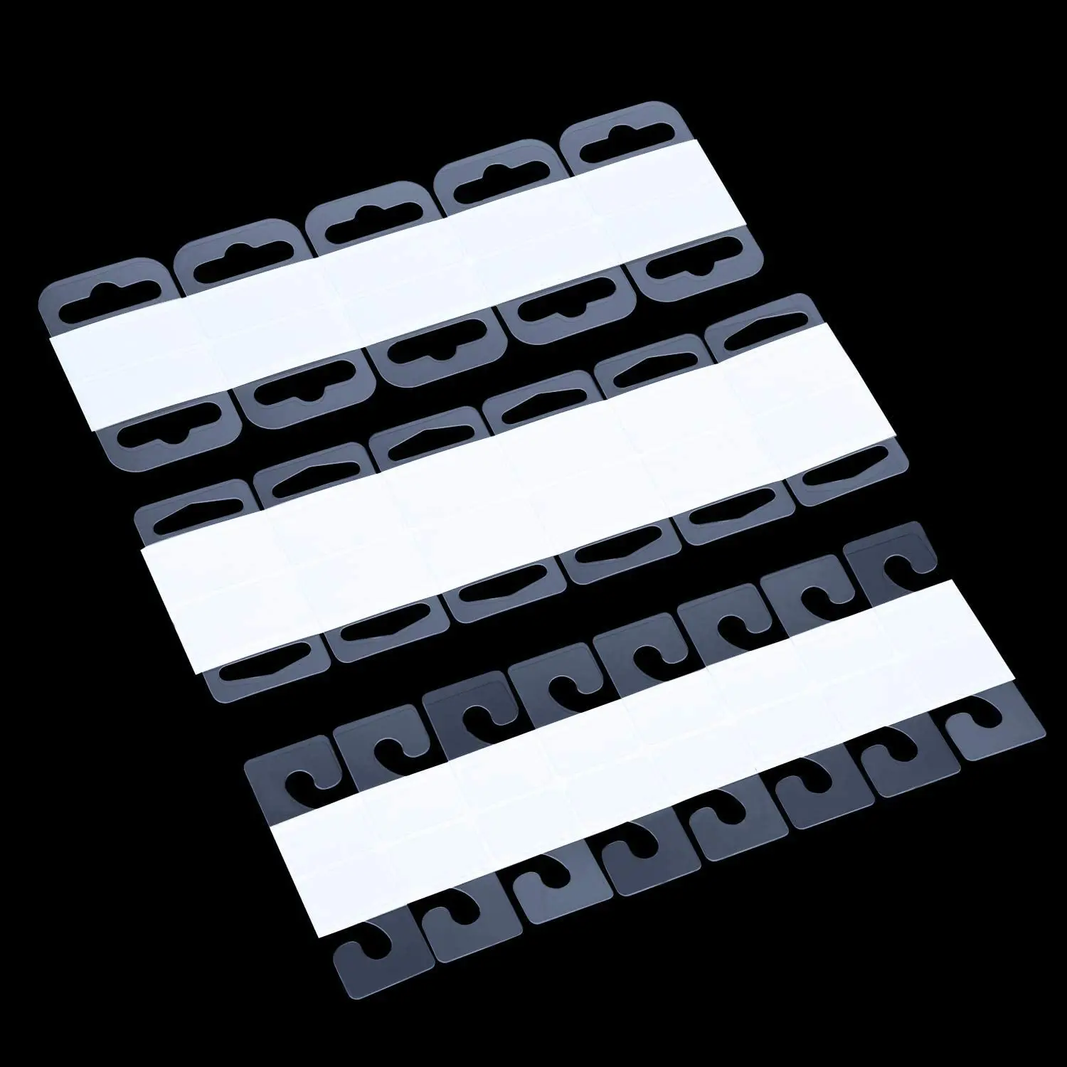 200 Pieces Self Adhesive Hang Tabs Hooks Clear Plastic Hang Tags ...