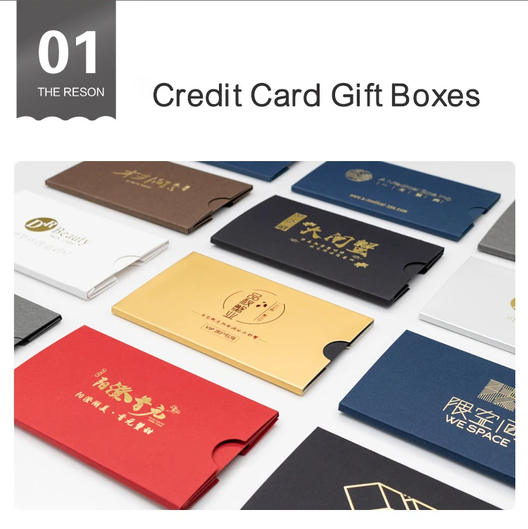 Custom Luxury Creative Paper Sliding Drawer Box Vip Credit Gift Card Packaging Slider Pulling ...