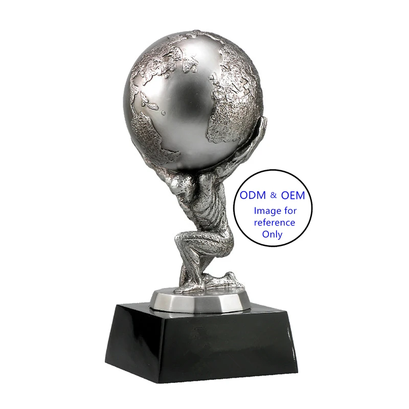 Alibaba.com: Greek God Atlas Carrying Globe Silver Deadlift Sculpture ...