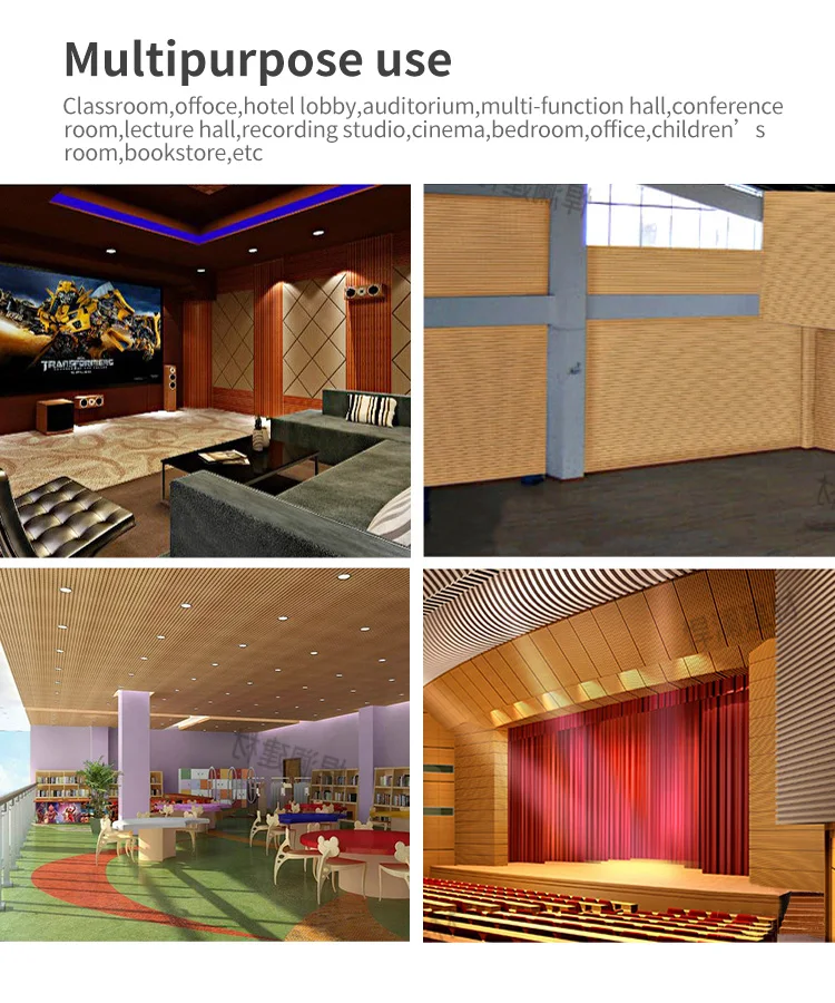 Eco-friendly Sound Absorbing Acoustic Board Decorative Wall Panel Solid ...