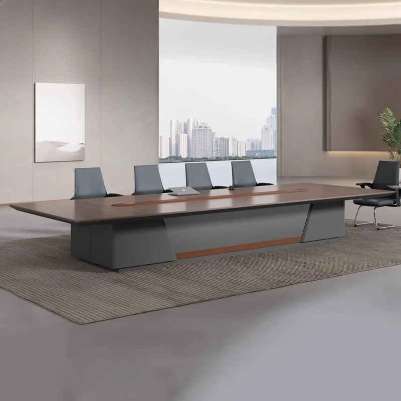 Luxury Extendable Wooden Conference Table Modern Design for Big ...