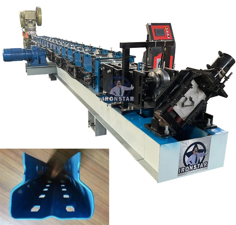 High Precision Automatic Uprights Pallet Rack Post Roll Forming Machine ...