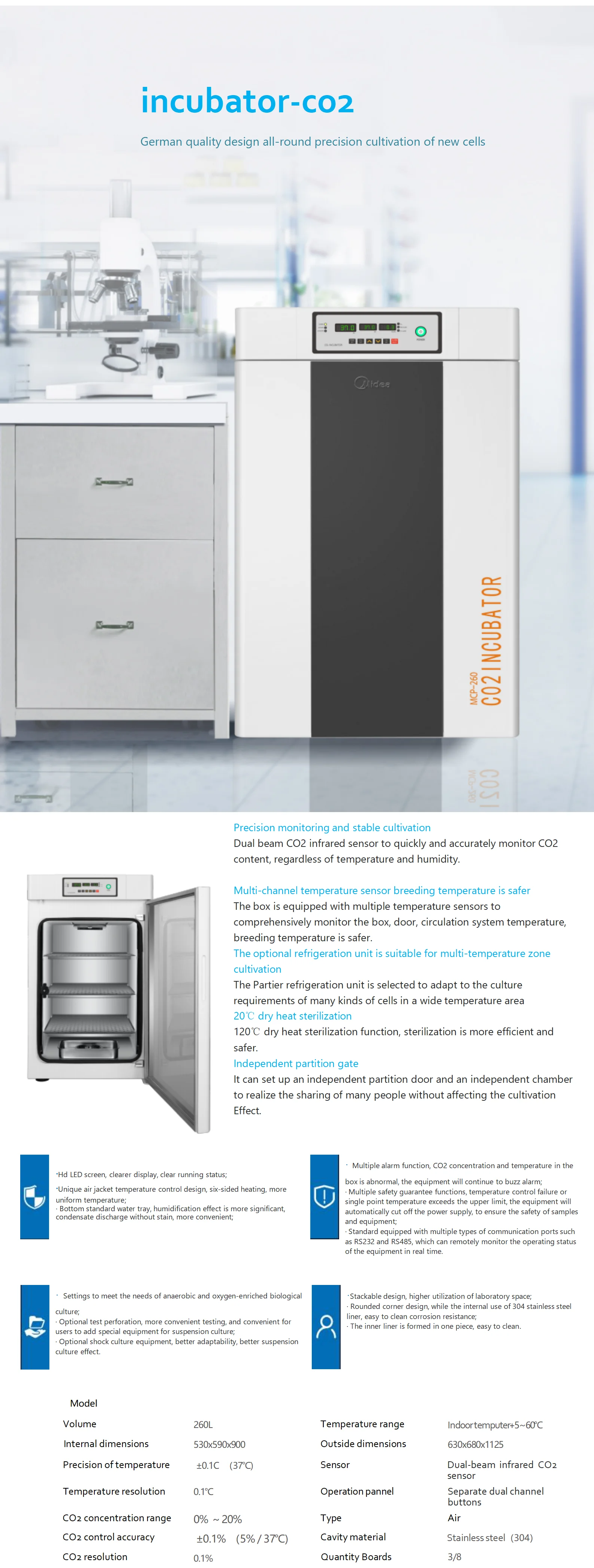 Co2 Incubator For Laboratory Use Laboratory Equipment - Buy Co2 ...