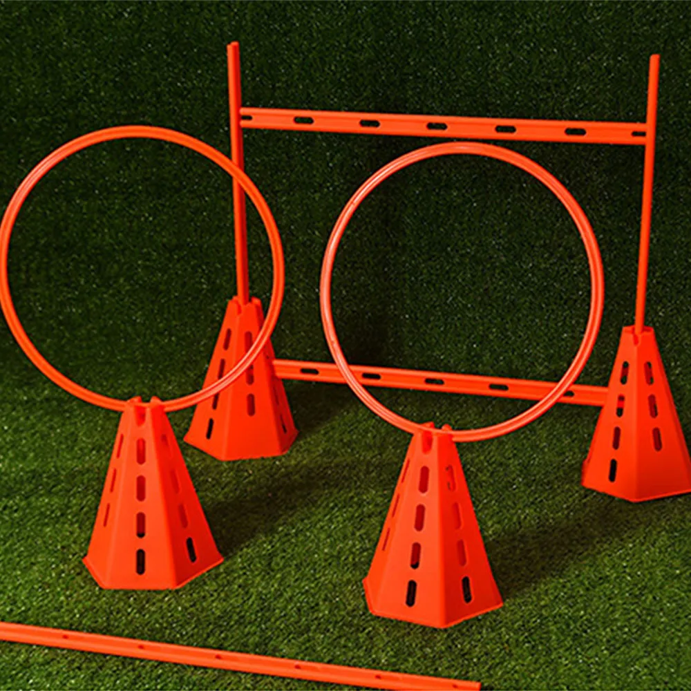 Adjustable Agility Hurdles Cone Agility Poles Jump Game Cone Soccer ...
