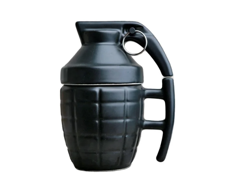 Military Grenade Shape Coffee Cup - Eco-Friendly & Creative