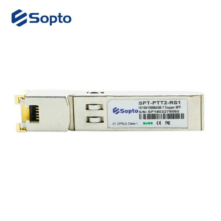 Sopto Gigabit Copper Port Transceiver Sfp 1000mbps Rj45 Connector 100m ...