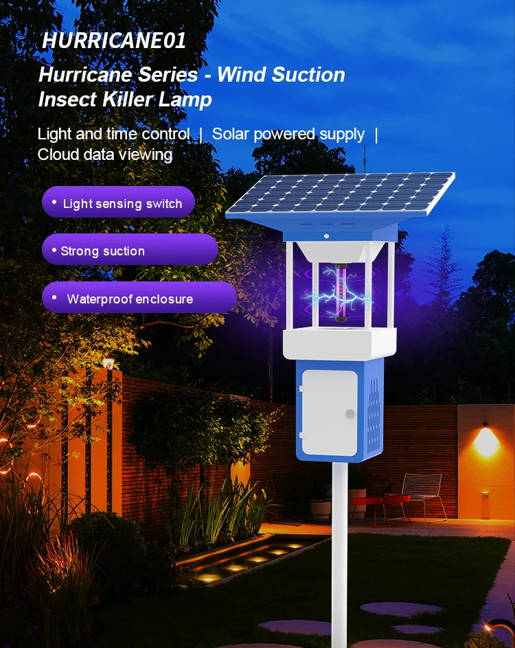 Wholesale Solar Bug Kill Pests Insect Killer Lamp Wind-suction ...