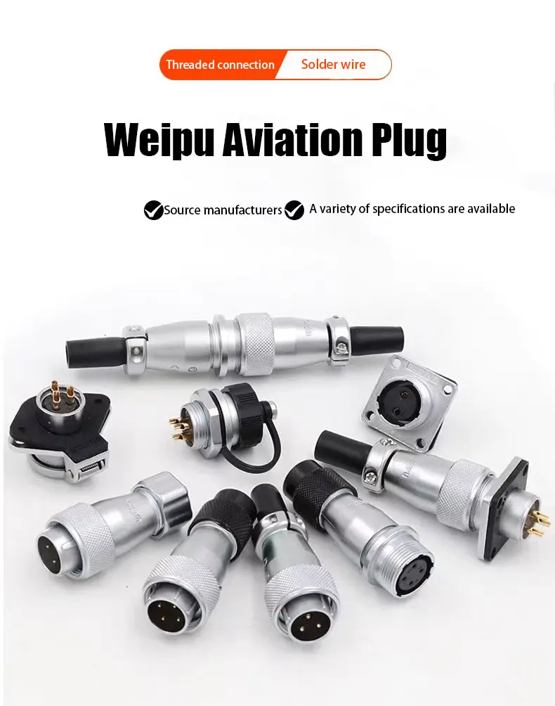 Waterproof Weipu Connector 2 Pin Ws16 Ws16k3tq Ws16j3z Flange Panel ...