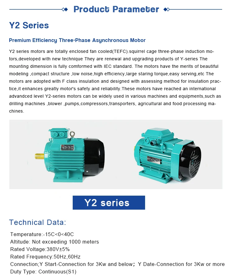 Y2 Big Electric Motor 18.5kw 25hp 1450rpm Induction Ac Motor For ...