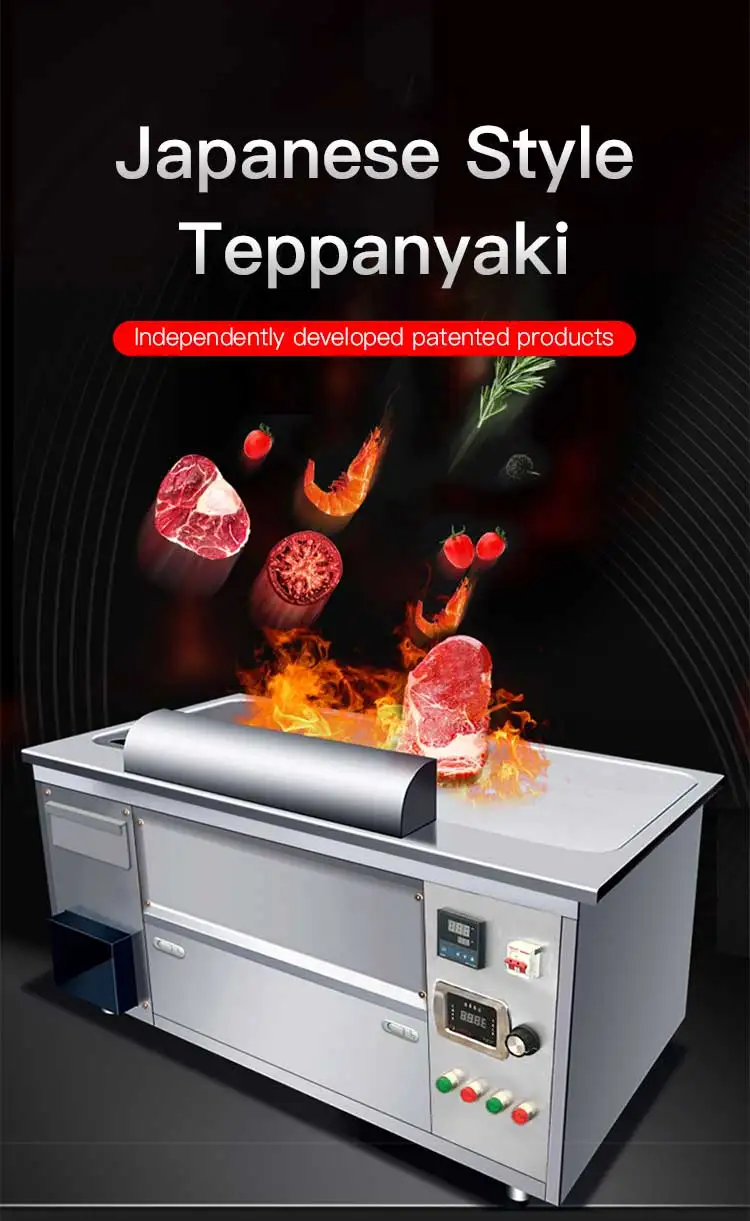 Japanese Commercial Stainless Steel Rectangular 1200W 1500W 1800W 2000W ...