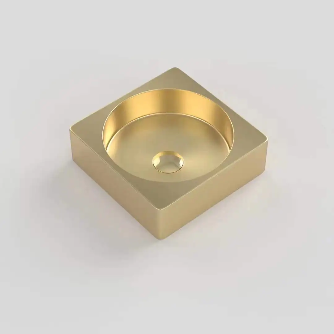 Luxury Modern Style Golden Round Stainless Steel Countertop Wash Basin ...