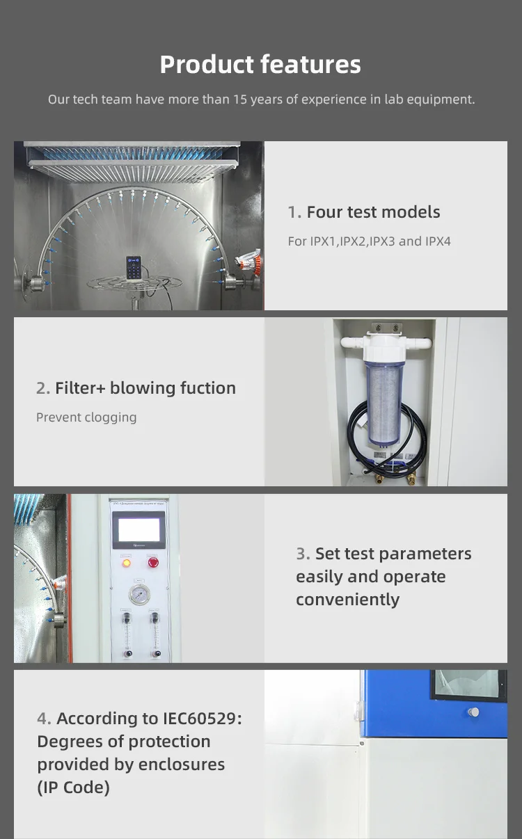 IPX1, IPX2, IPX3, IPX4 Test Equipment - Waterproof Solutions
