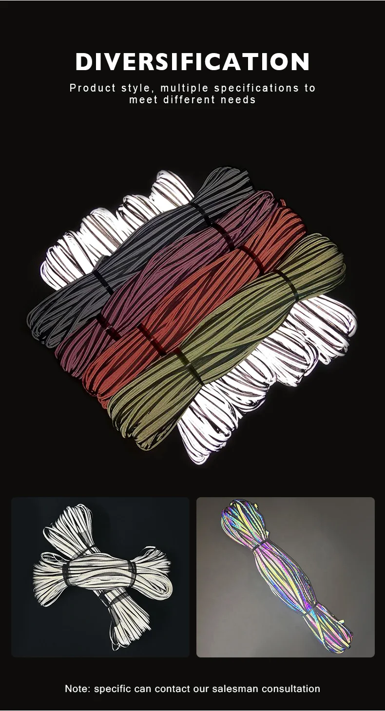 Colorful Retro Reflective Piping - High Visibility Fabric