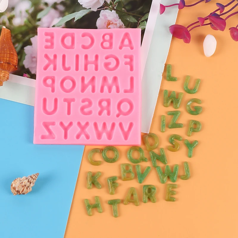 Letters Numbers Silicone Resin Mold Uppercase Arabic Lowercase Letters ...