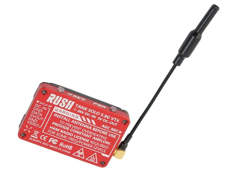 RUSH Tank Solo 5.8G VTX Video Transmitter CNC Shell 1.6W High Power ...