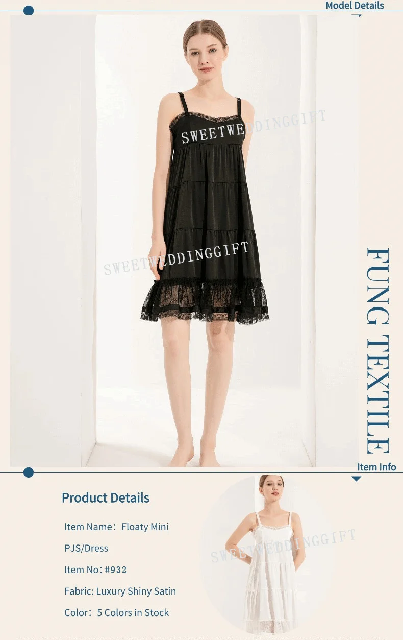 932 Luxury Shiny Satin Floaty Mini Pjs Dress For Women - Buy Luxury ...