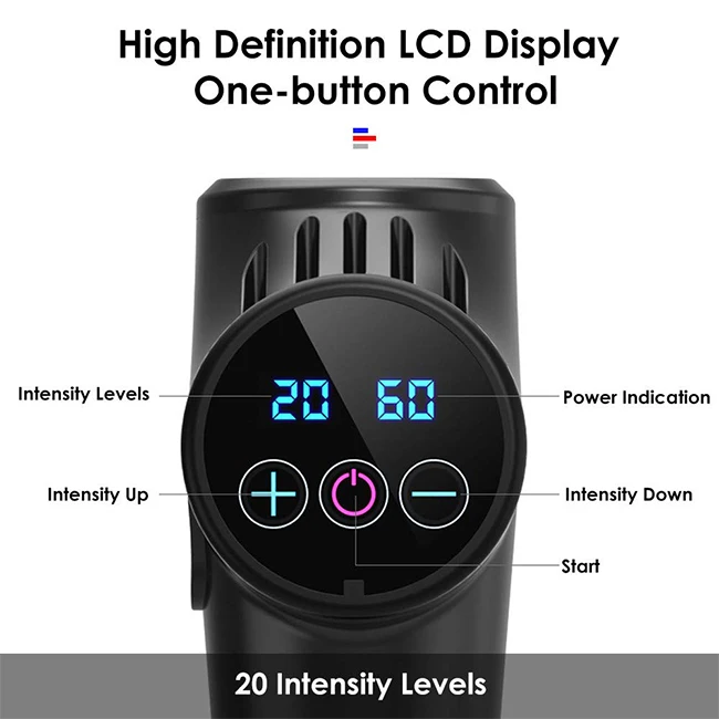 Full Body Electric Massage Gun Machine Fascial Massager Deep Tissue Percussion Muscle Relaxation ...