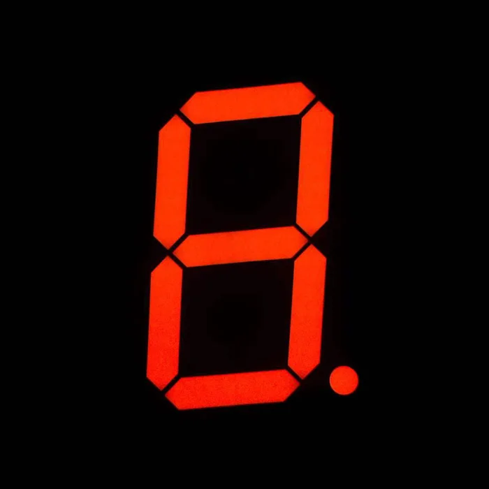 6 Inch 7 Segment LED Display - Super Red, 50000 Hours Lifespan