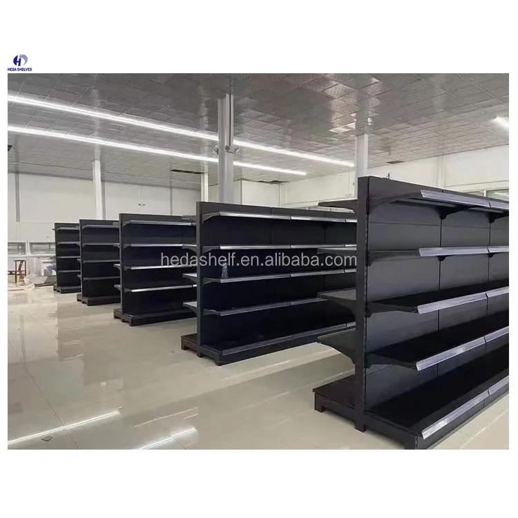 Custom Heavy Duty Iron Metal Retail Shelf Display Gondola