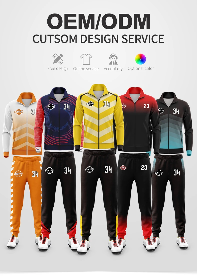 Wholesale Custom Polyester Football Tracksuits Design Your Own ...