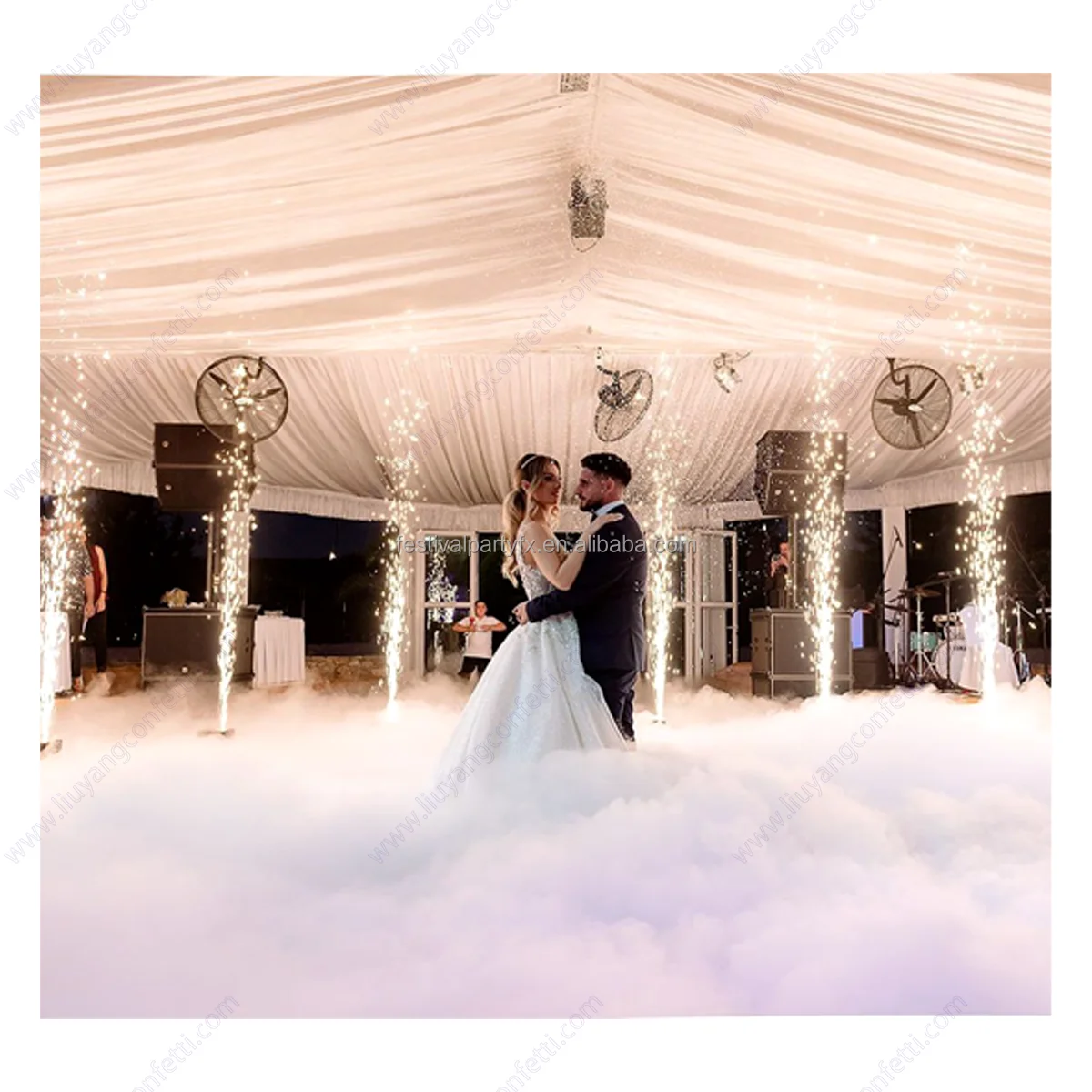 600W Electric Cold Spark Machine for Gender Reveal Weddings DJ Disco ...