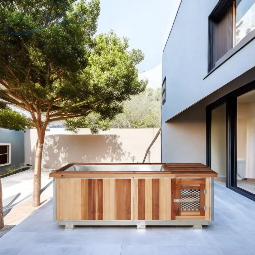 Cold Plunge Ice Bath Outdoor Wooden Cold Tub With Chiller For Recovery - Buy Outdoor Wood Sauna ...