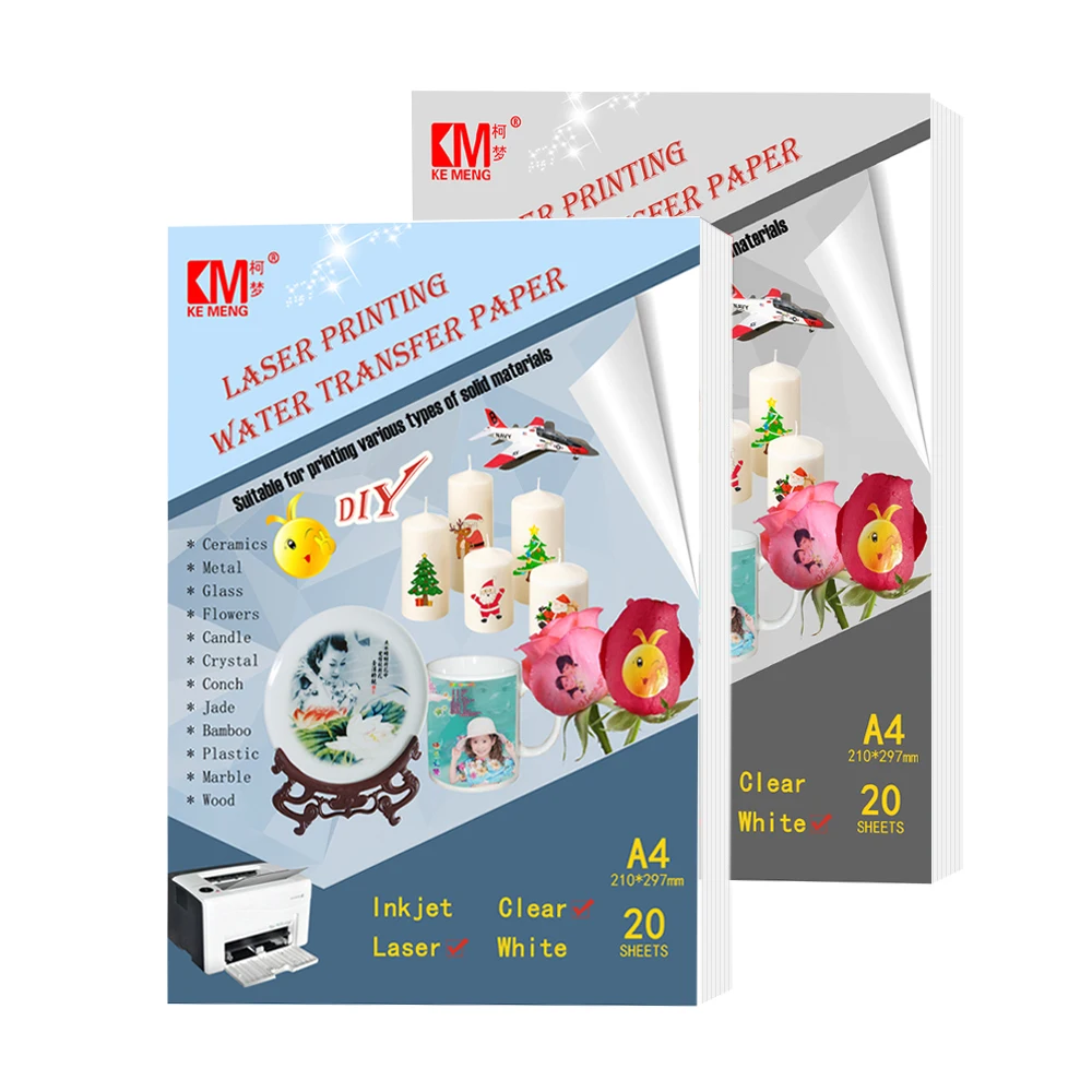 Brand New Laser Dark Design No Cut Inkjet White Toner Vinyl Water Slide ...