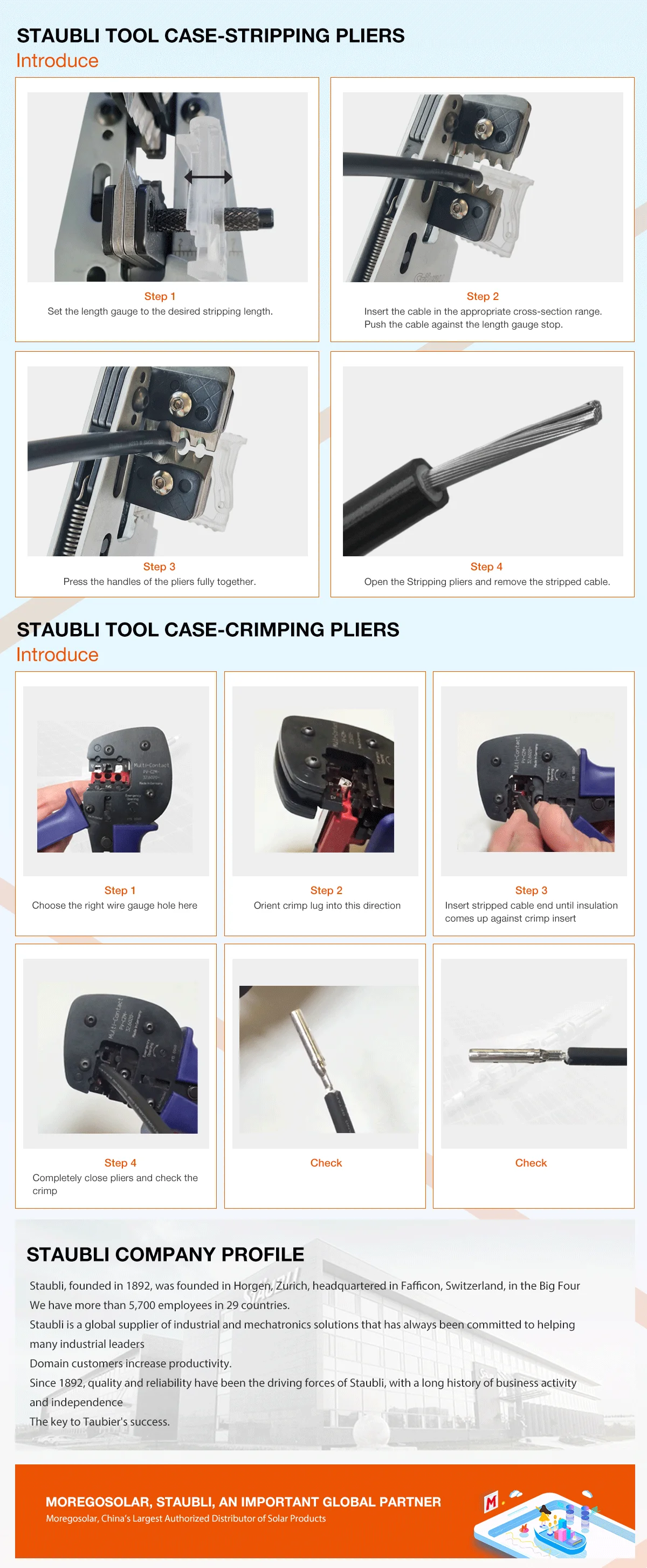 Staubli MC4 PV Connector Tool Case Set - Easy Carry for Solar Applications OEM