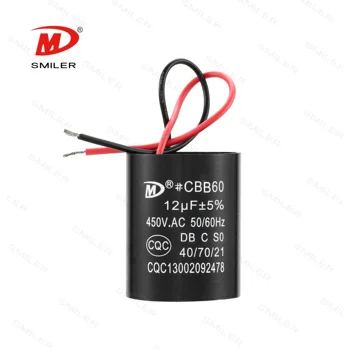 Ac Motor Run Capacitor Cbb60 450vac 50 60hz 220v 40 70 21 - Buy Cbb60 Capacitor 450vac 50 60hz ...