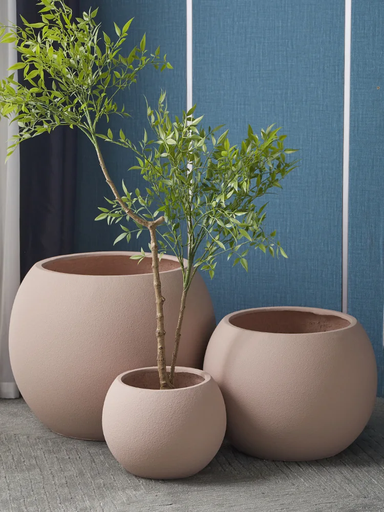 Magnesium Clay Planter Pot - Innovative Spherical Vessel