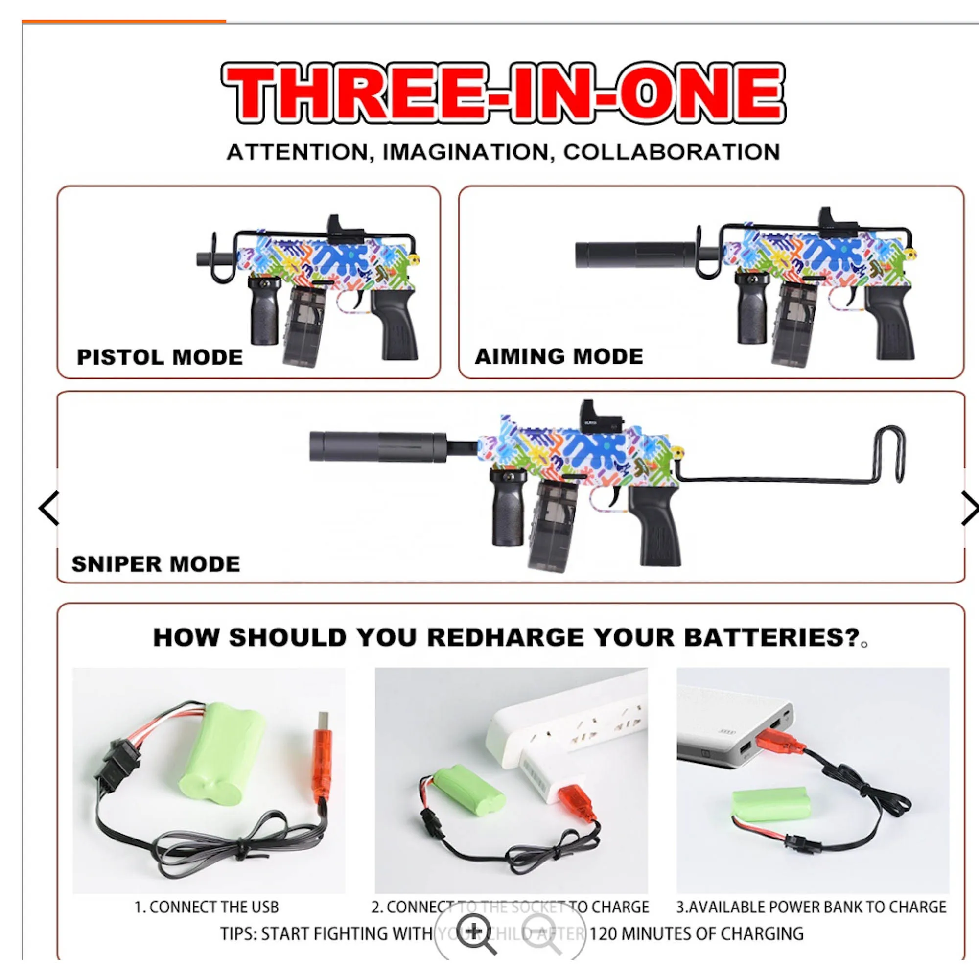 Plastic Toy Gun Splat Splatter Ball Gun Blaster Toy Splatrball Splatbal ...