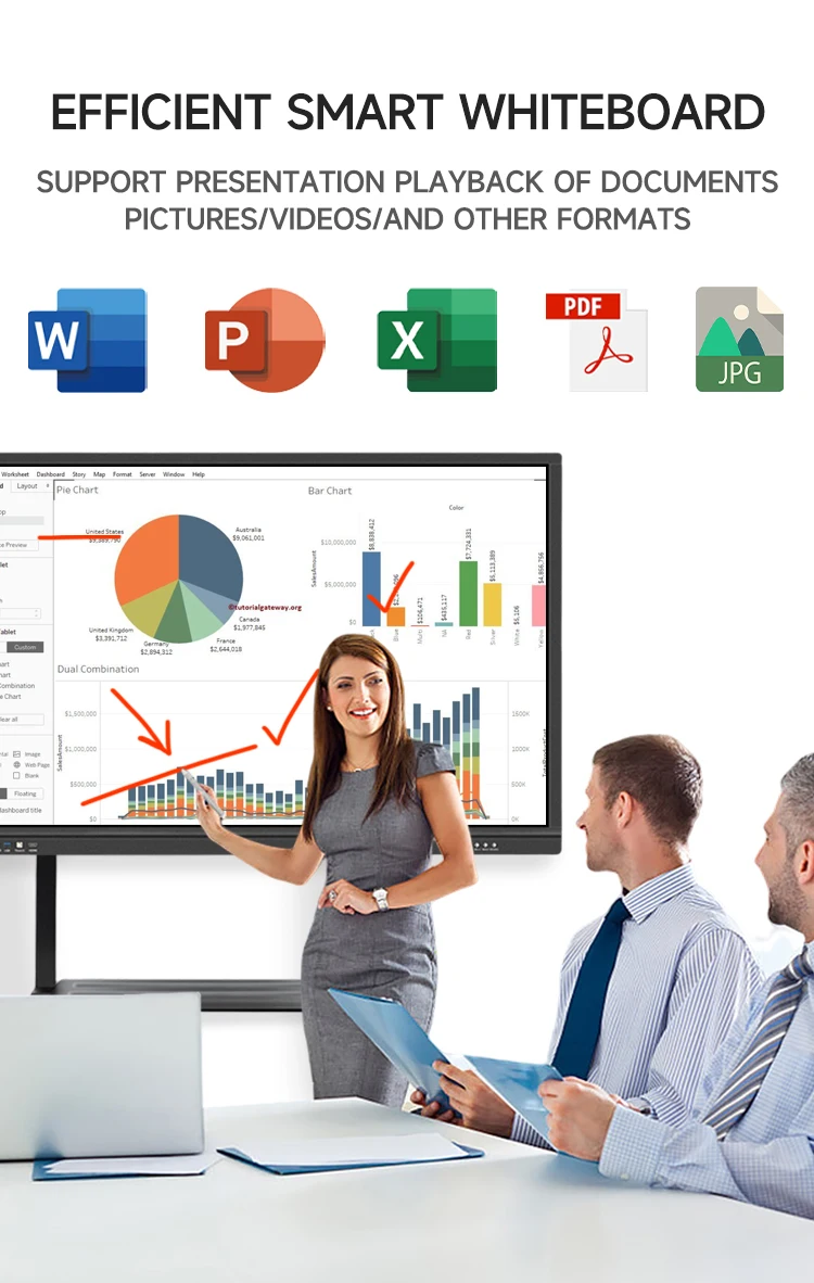 Aog Interactive Flat Panel 2k 4k Screen Interactive Board Double System ...