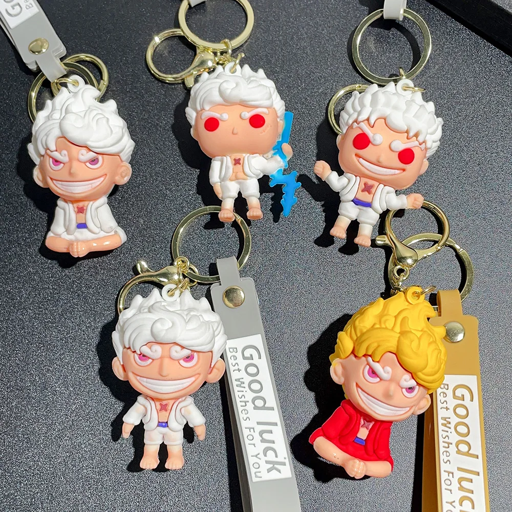 Newly designed One Piece Nika Luffy key chain car backpack pendant ...