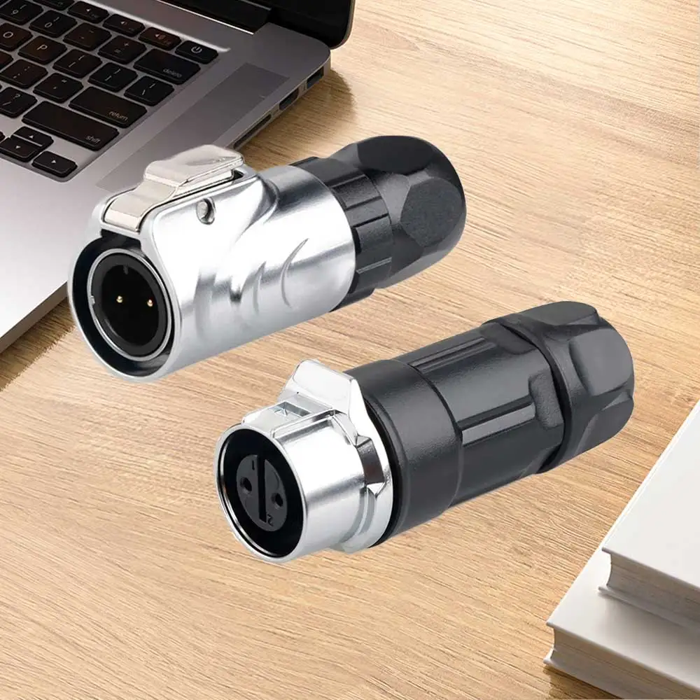 Oswell Metal Waterproof Industry Robots 2pin Plug Panel Mount Connector ...