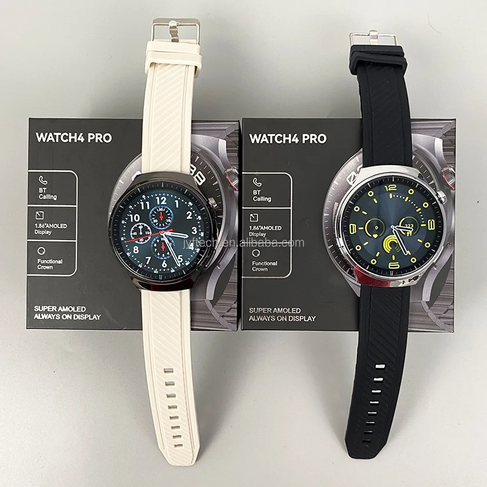 New Watch4 Pro Round Smart Watch Heart Rate Monitoring Bt Call Gt4 ...