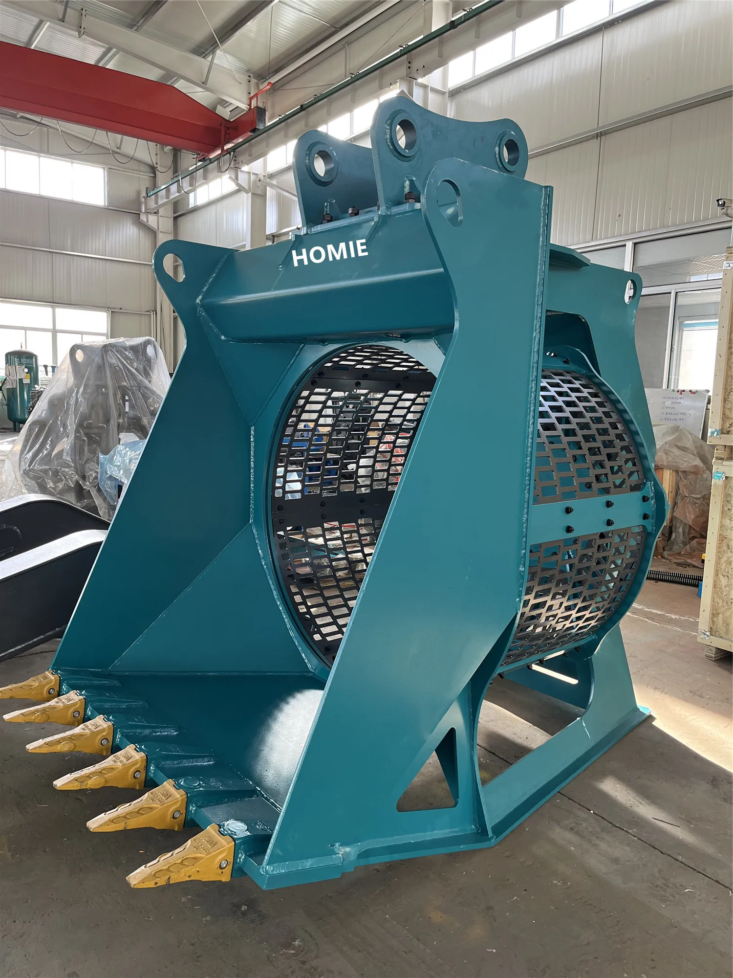 18-26 Ton Excavator Rock Hydraulic Screening Bucket Attachment Rotary ...