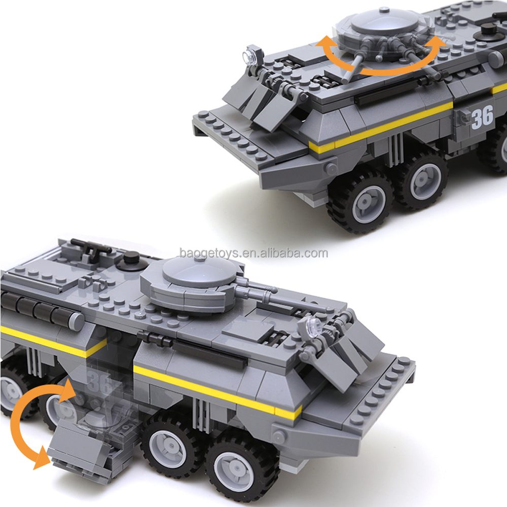 Wange Plastic Army Armoured Vehicle Military Toy Brick Building Block ...