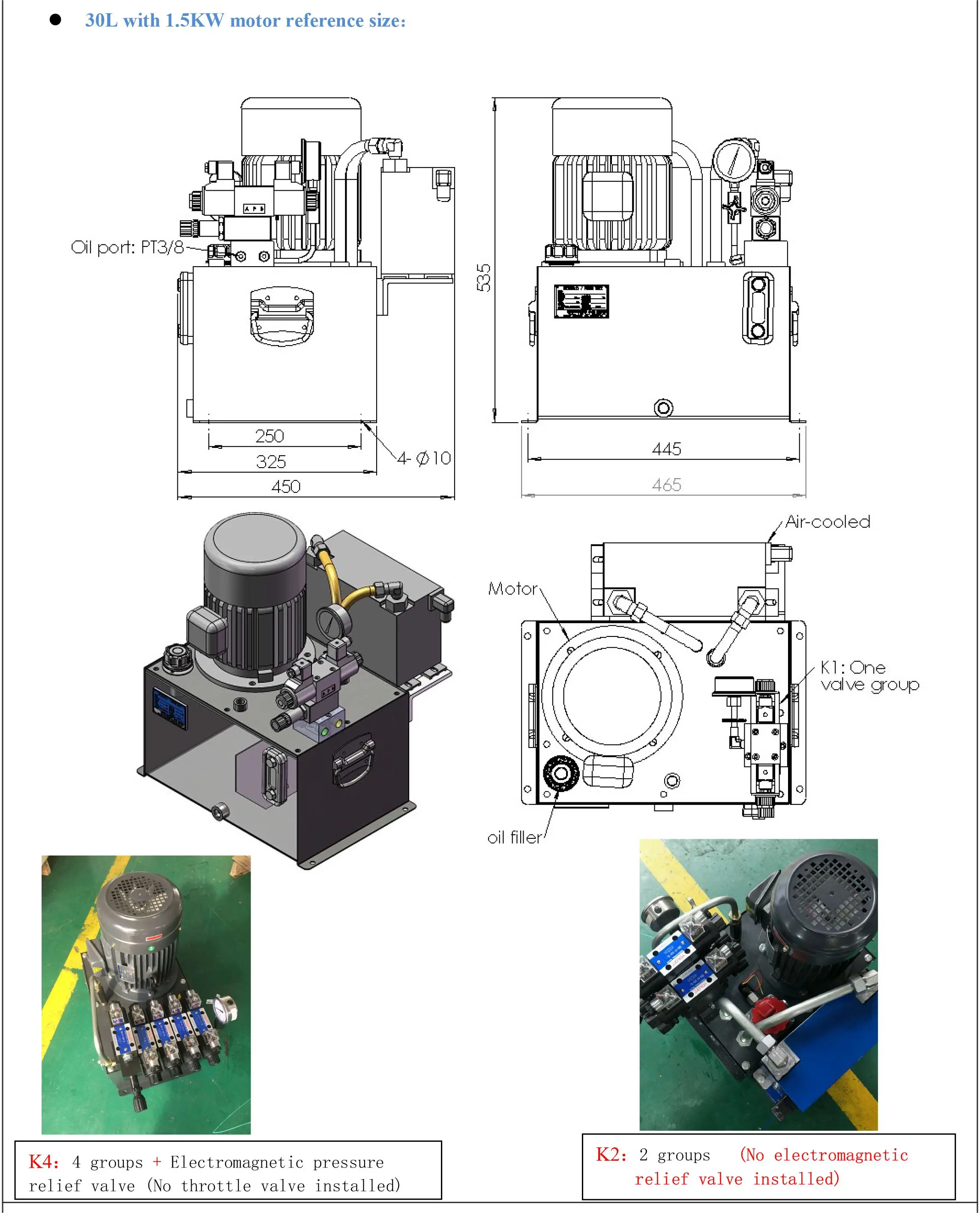 High-pressure Hydraulic Power Units - Yolon AC 220V/380V/460V