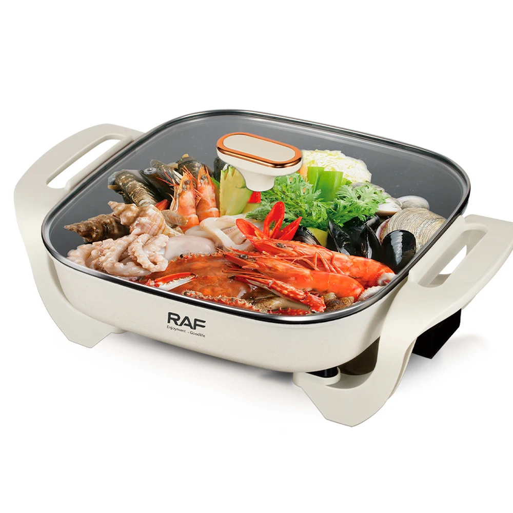 RAF Kitchen 5L Multifunctional Non-stick Frying Pan Electric Hot Pot ...