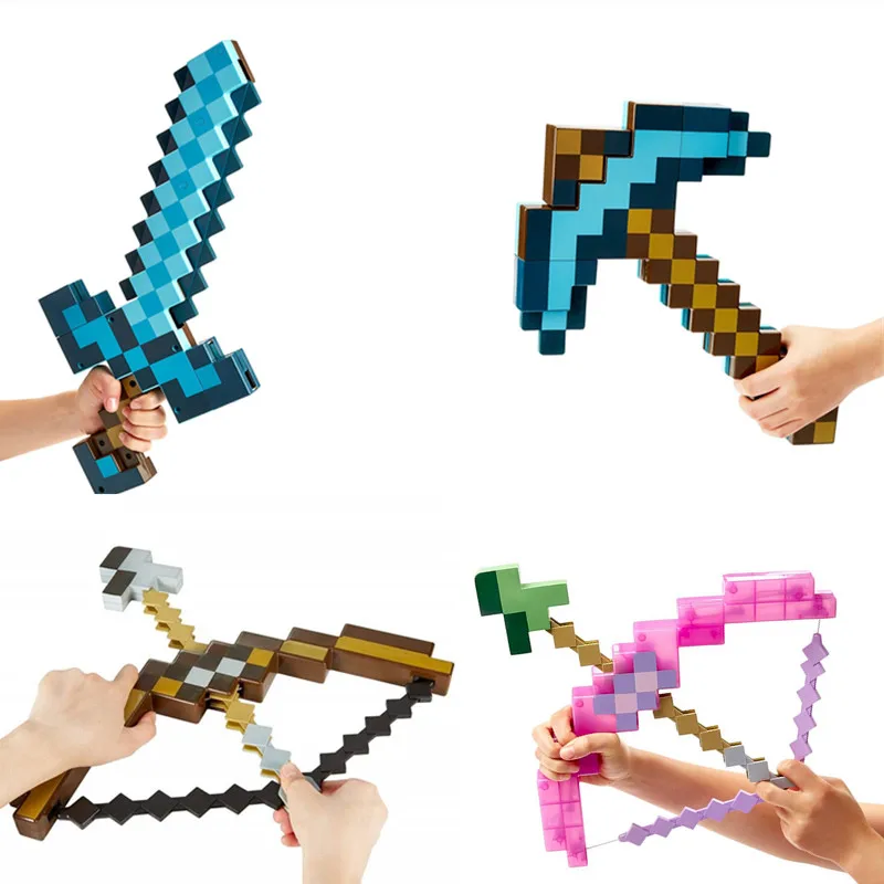 Minecraft Bow And Arrow Sword And Pickaxe Deformation Minecraft Toy ...