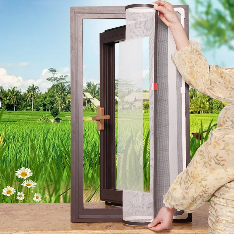 Automatic Closing Fly Anti Mosquito Insect Black Magnetic Door Screen ...