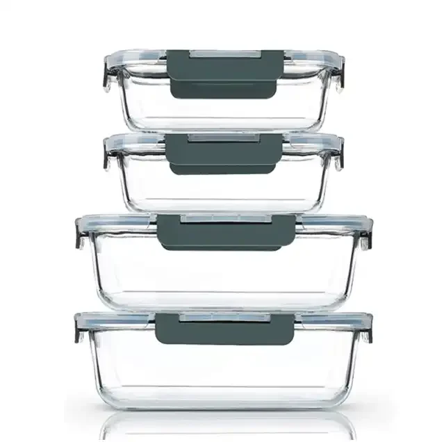 High Borosilicate Glass Storage Containers Freezer Safe Food Storage ...